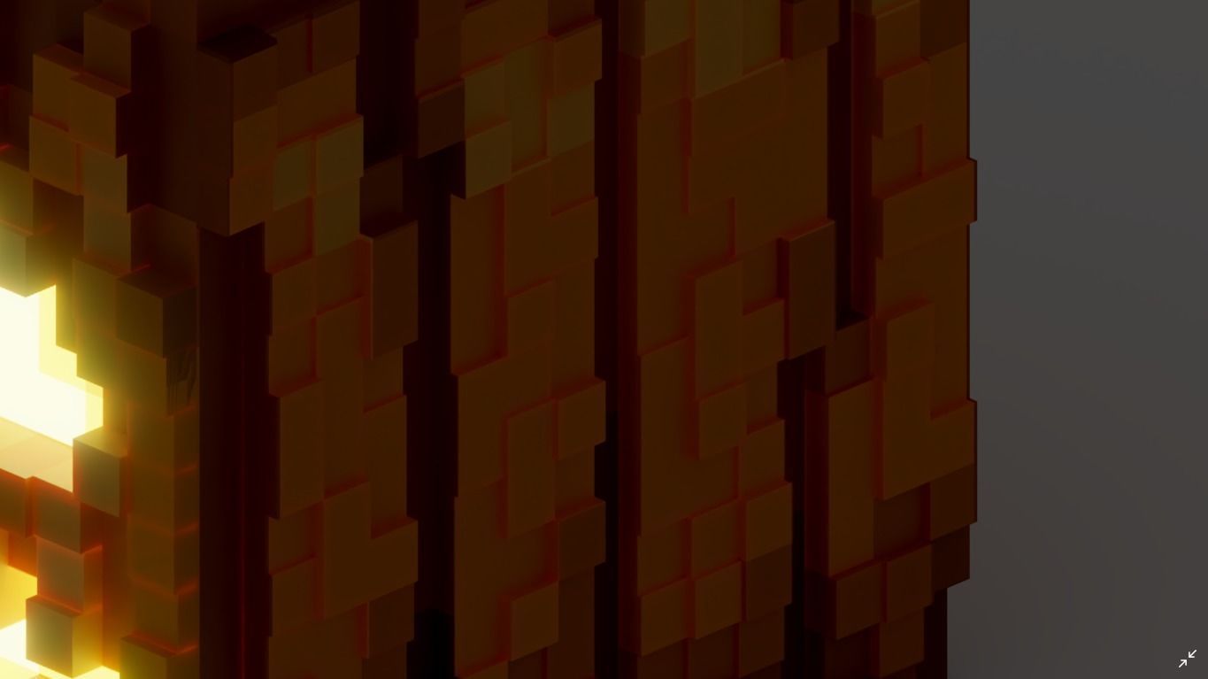 Pumpkin Minecraft Detailed Model 3D model | CGTrader