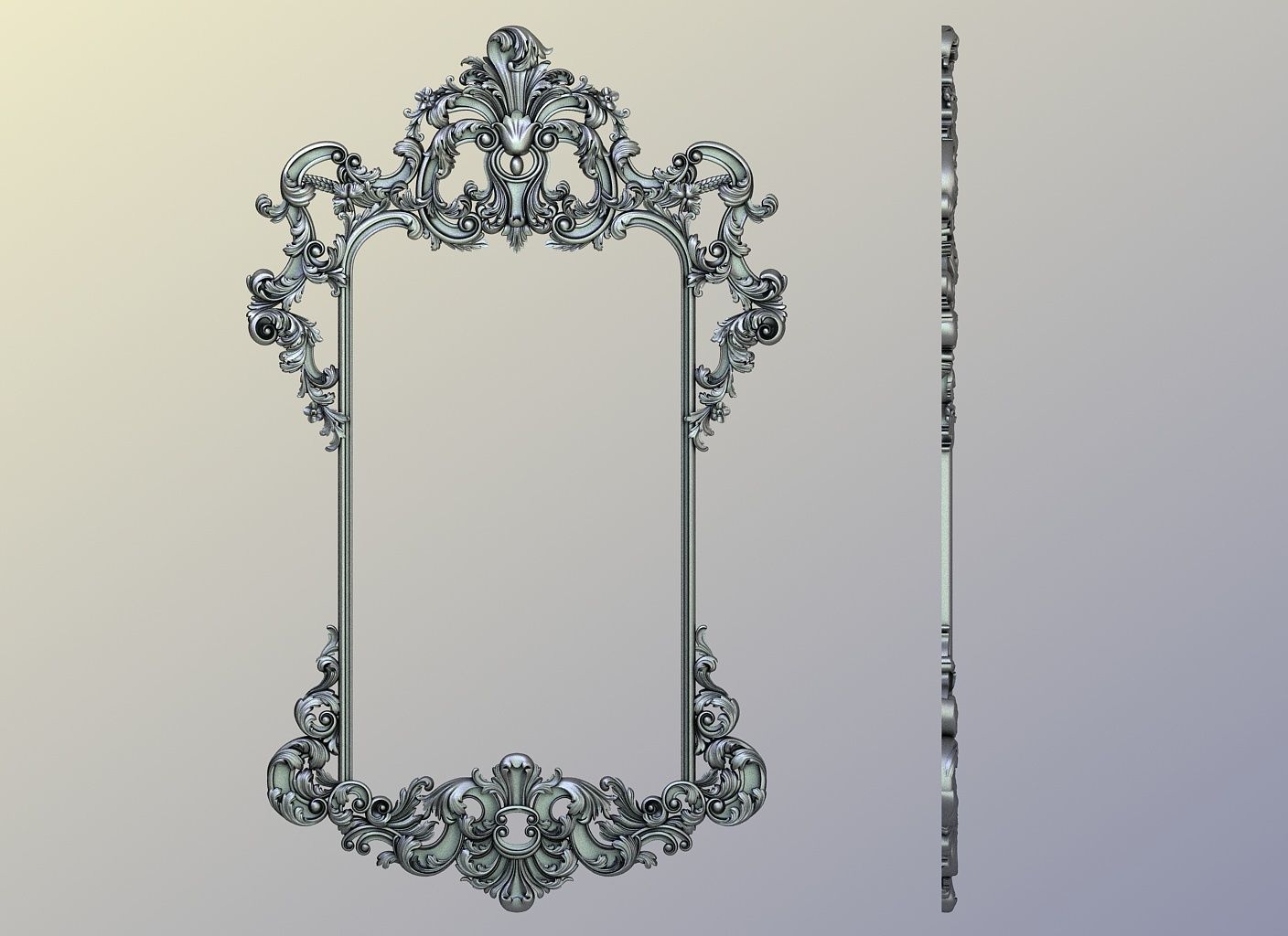 Carved frame for CNC router 3D model 3D model | CGTrader