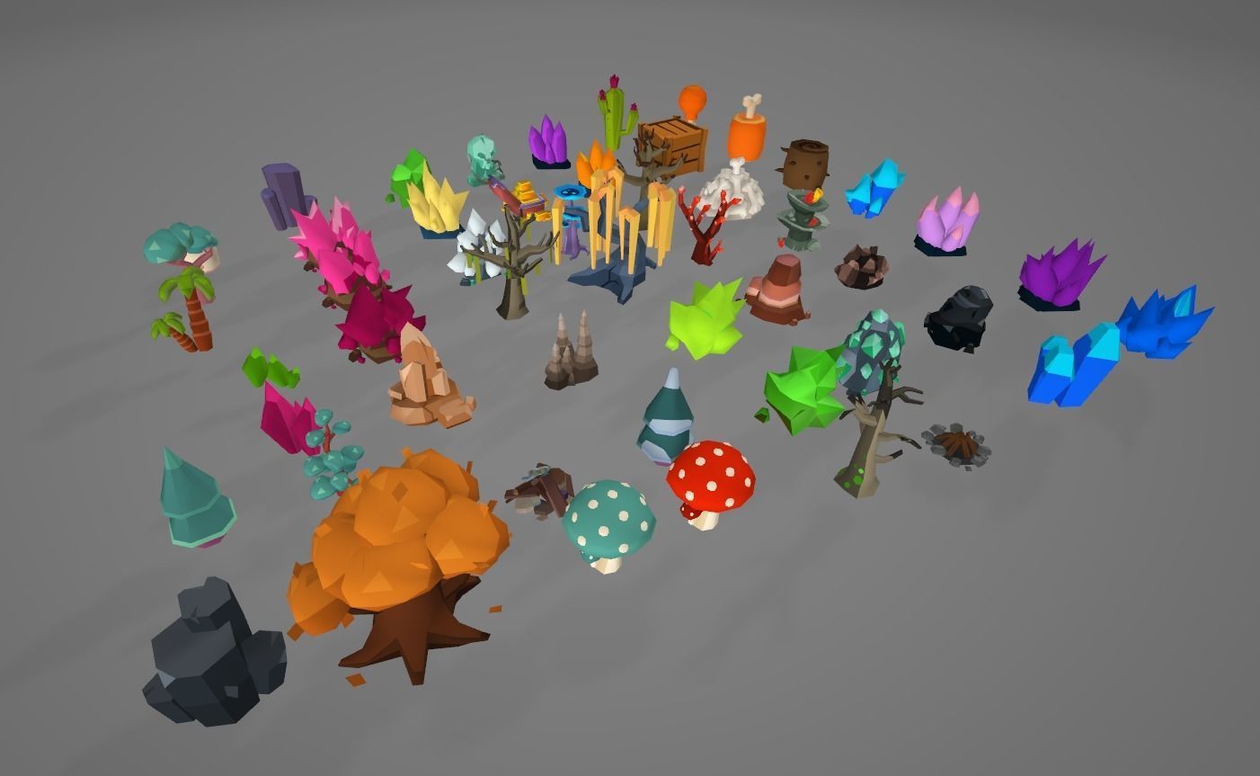 51 Low poly Nature Assets Planet free VR / AR / low-poly 3D model ...