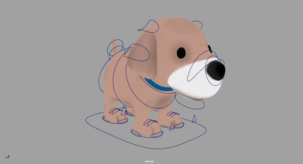 3D model cartoon dog rig and animate VR / AR / low-poly | CGTrader