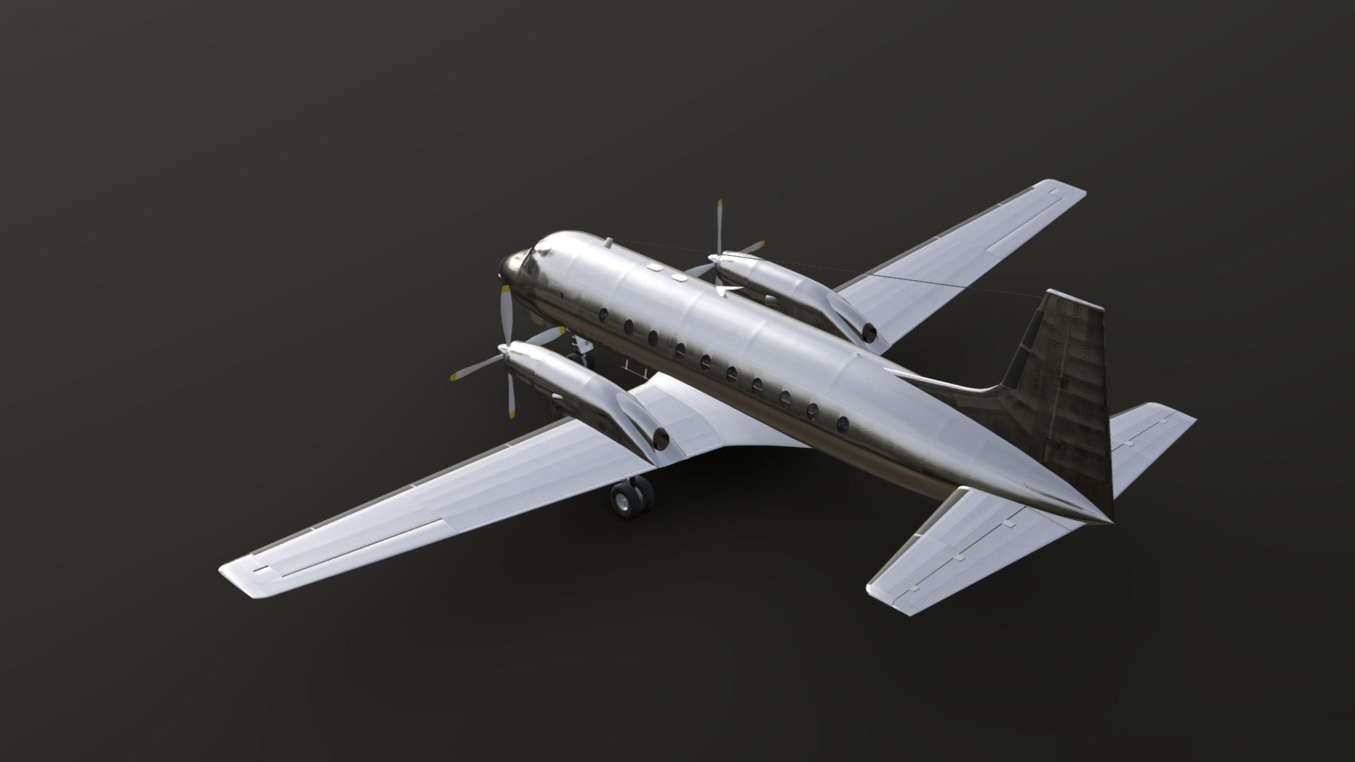 3D model Hawker Siddeley HS 748 Clean Livery VR / AR / low-poly | CGTrader