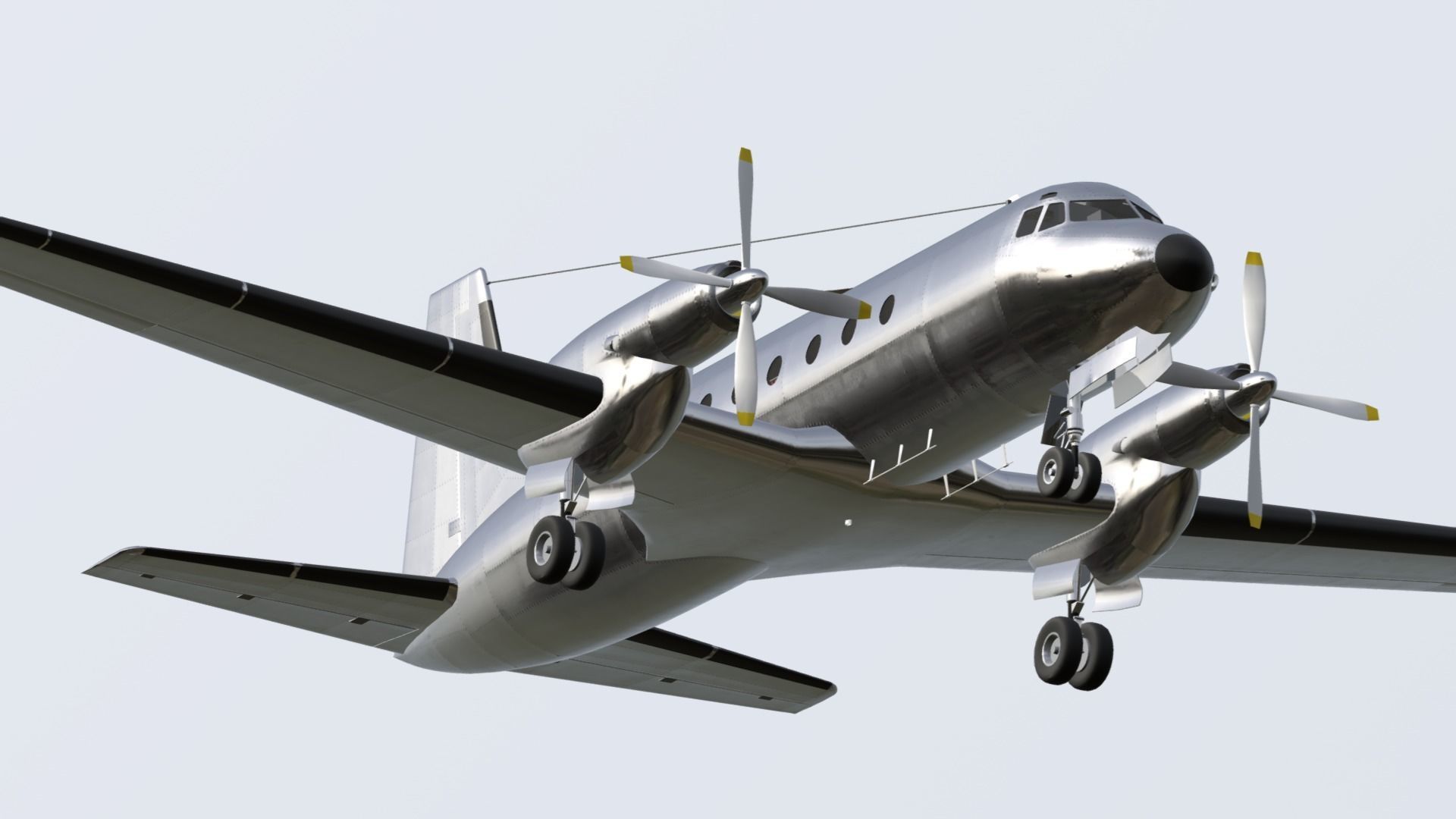 3D model Hawker Siddeley HS 748 Clean Livery VR / AR / low-poly | CGTrader