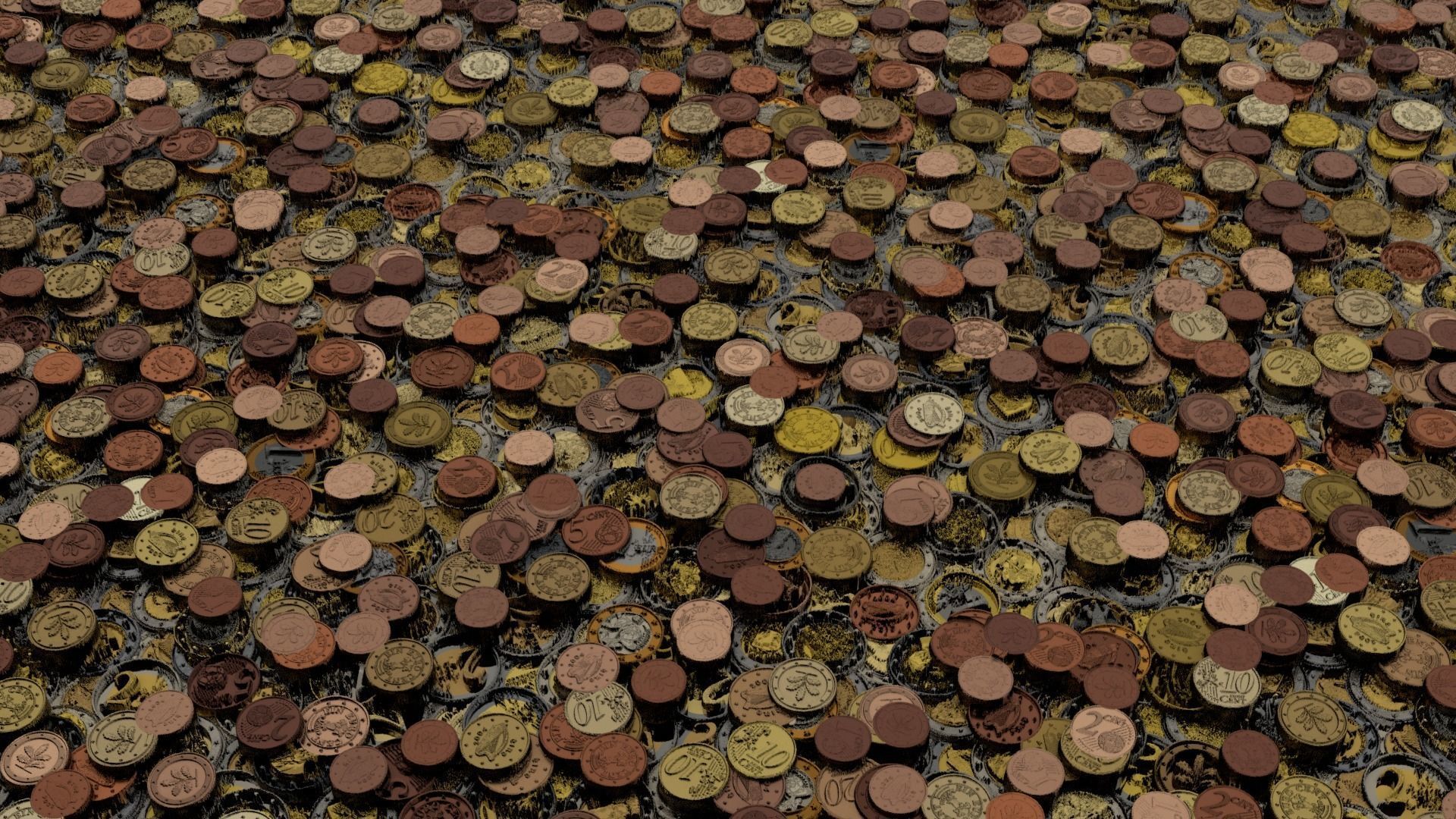 Modern Euro Coins Texture Material Texture | CGTrader