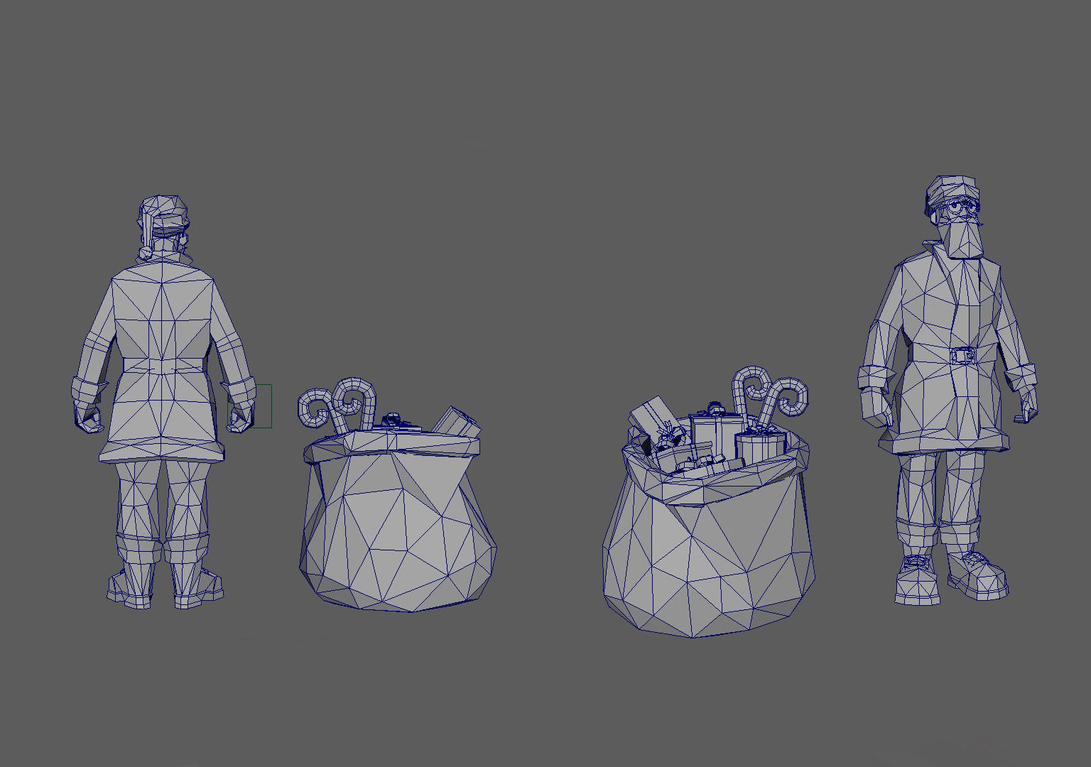 3D model Santa Claus lowpoly VR / AR / low-poly | CGTrader