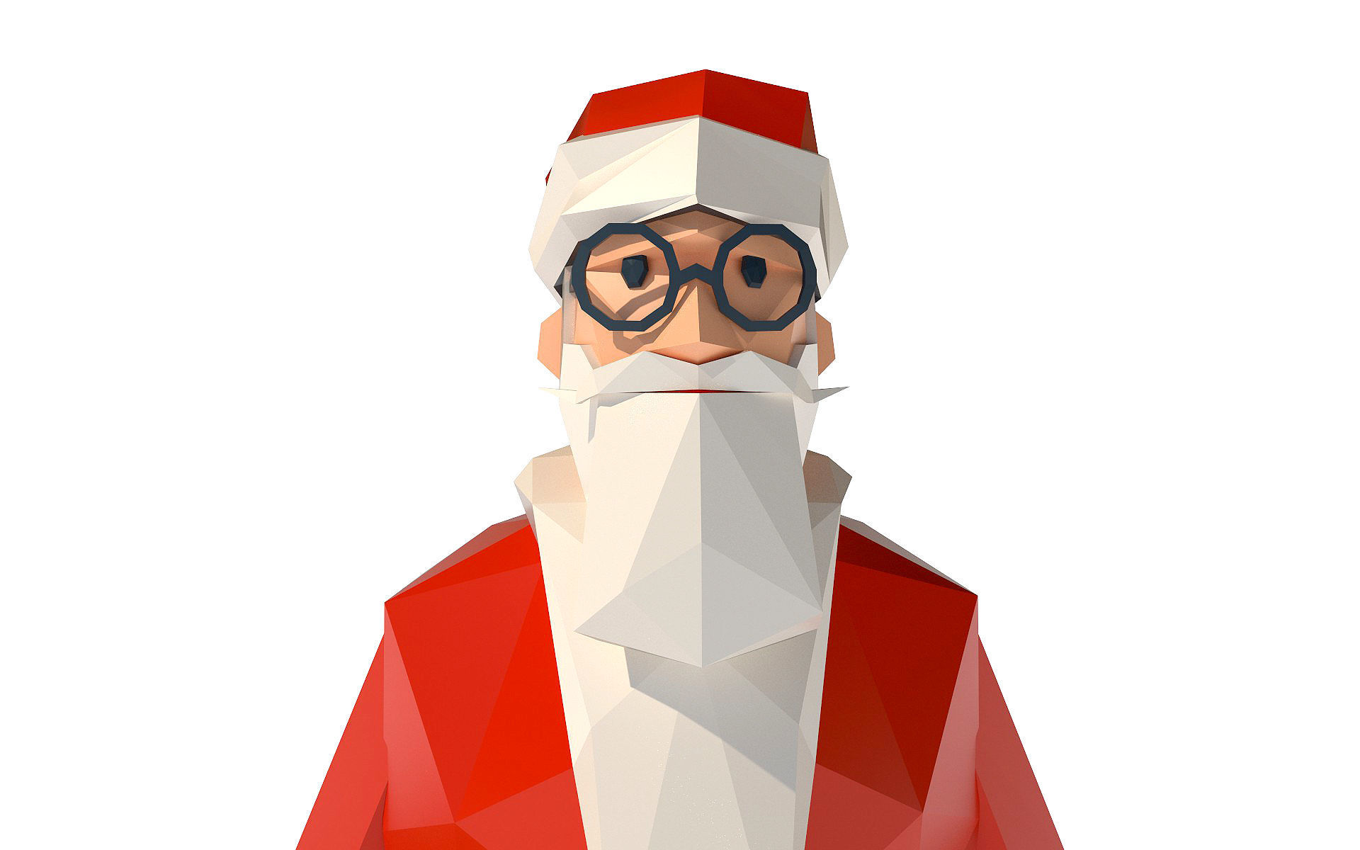 3D model Santa Claus lowpoly VR / AR / low-poly | CGTrader