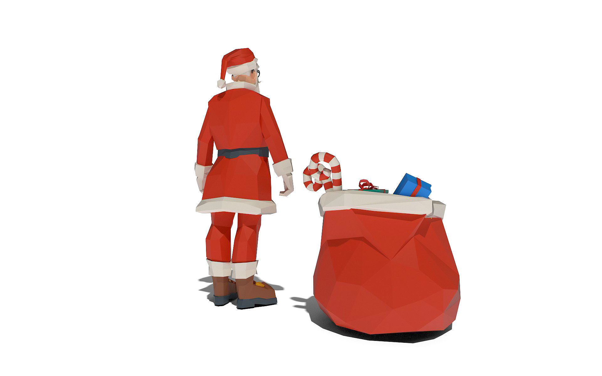 3D model Santa Claus lowpoly VR / AR / low-poly | CGTrader