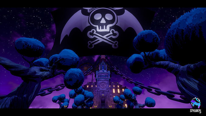 3D model Stylized Castle Environment VR / AR / low-poly | CGTrader