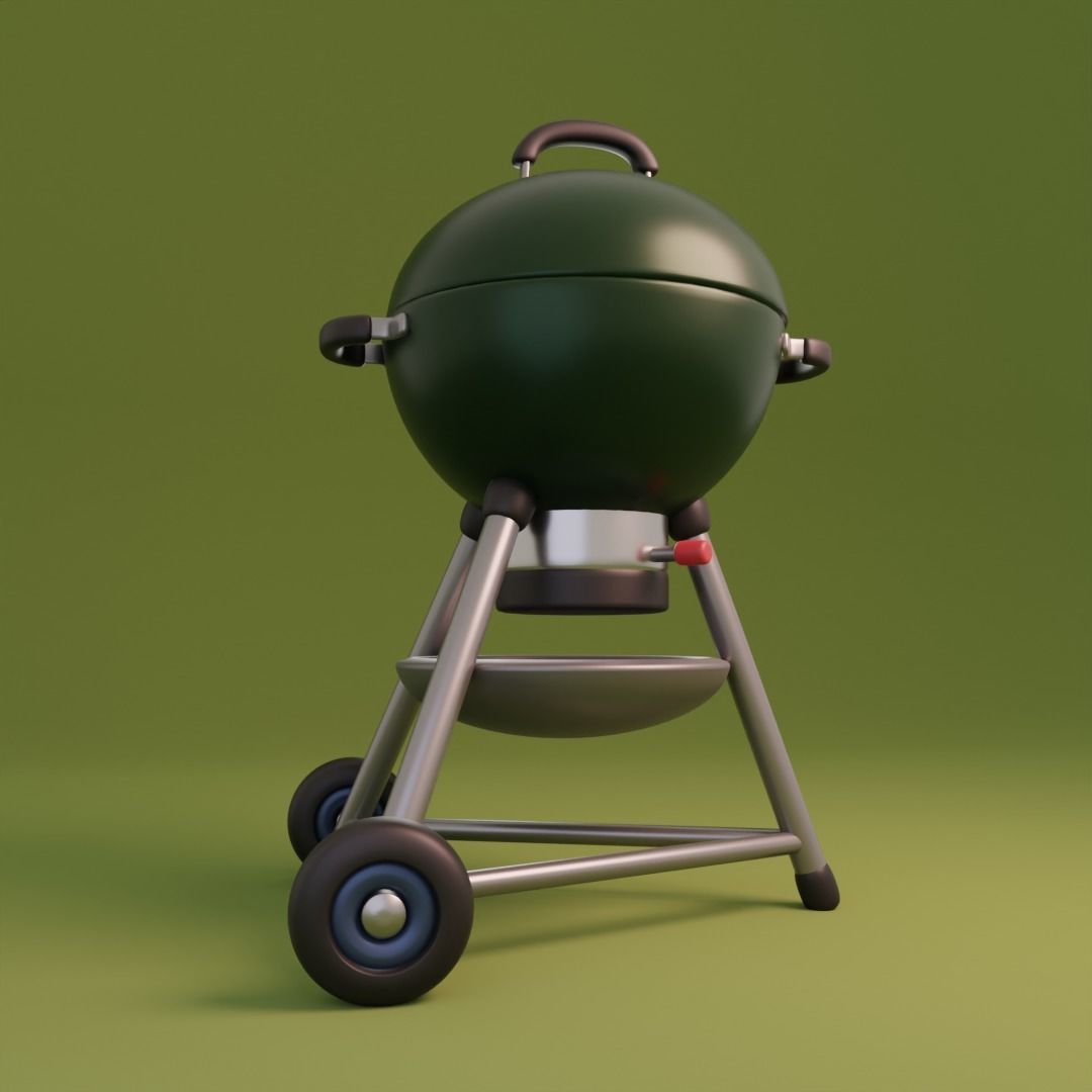 3D model Cartoon barbecue BBQ VR / AR / low-poly | CGTrader