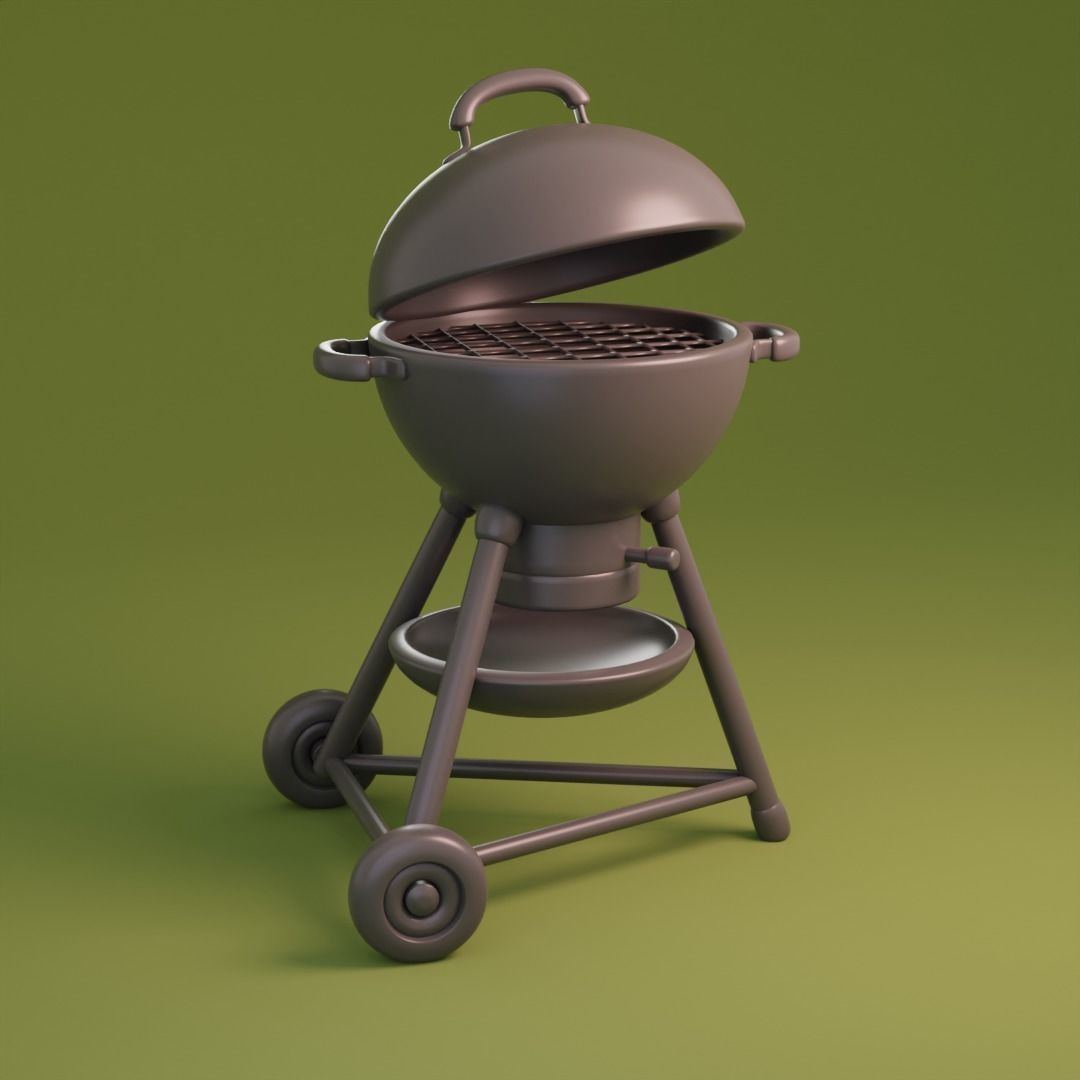 3D model Cartoon barbecue BBQ VR / AR / low-poly | CGTrader