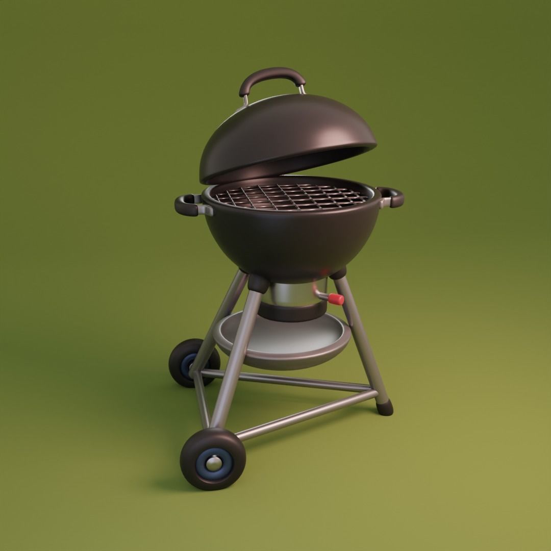 3D model Cartoon barbecue BBQ VR / AR / low-poly | CGTrader