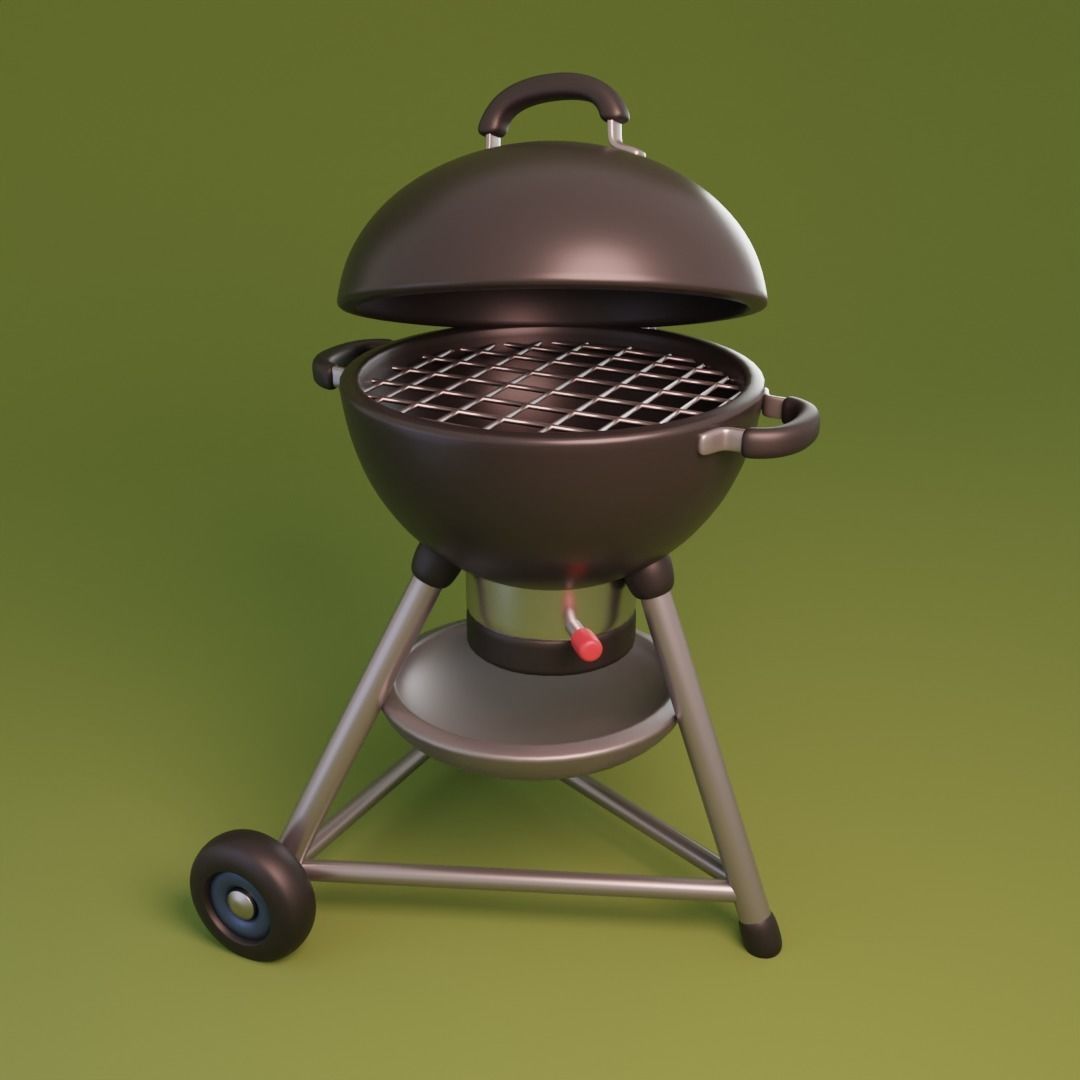 3D model Cartoon barbecue BBQ VR / AR / low-poly | CGTrader