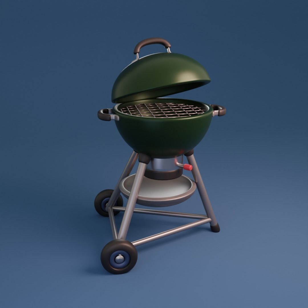 3D model Cartoon barbecue BBQ VR / AR / low-poly | CGTrader