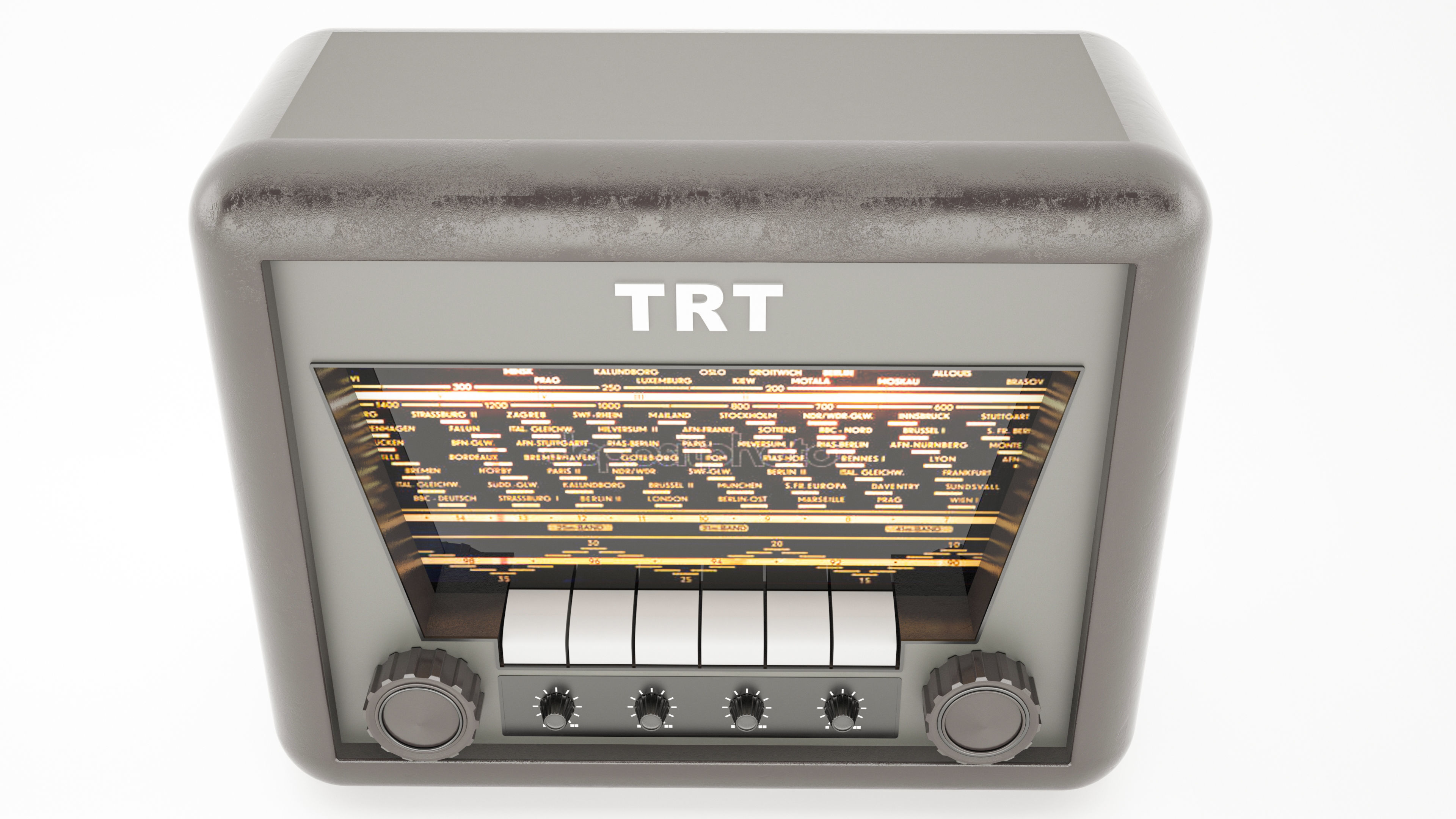 3D model Vintage TRT Radio Device - 3D model Game Ready Low Poly VR ...