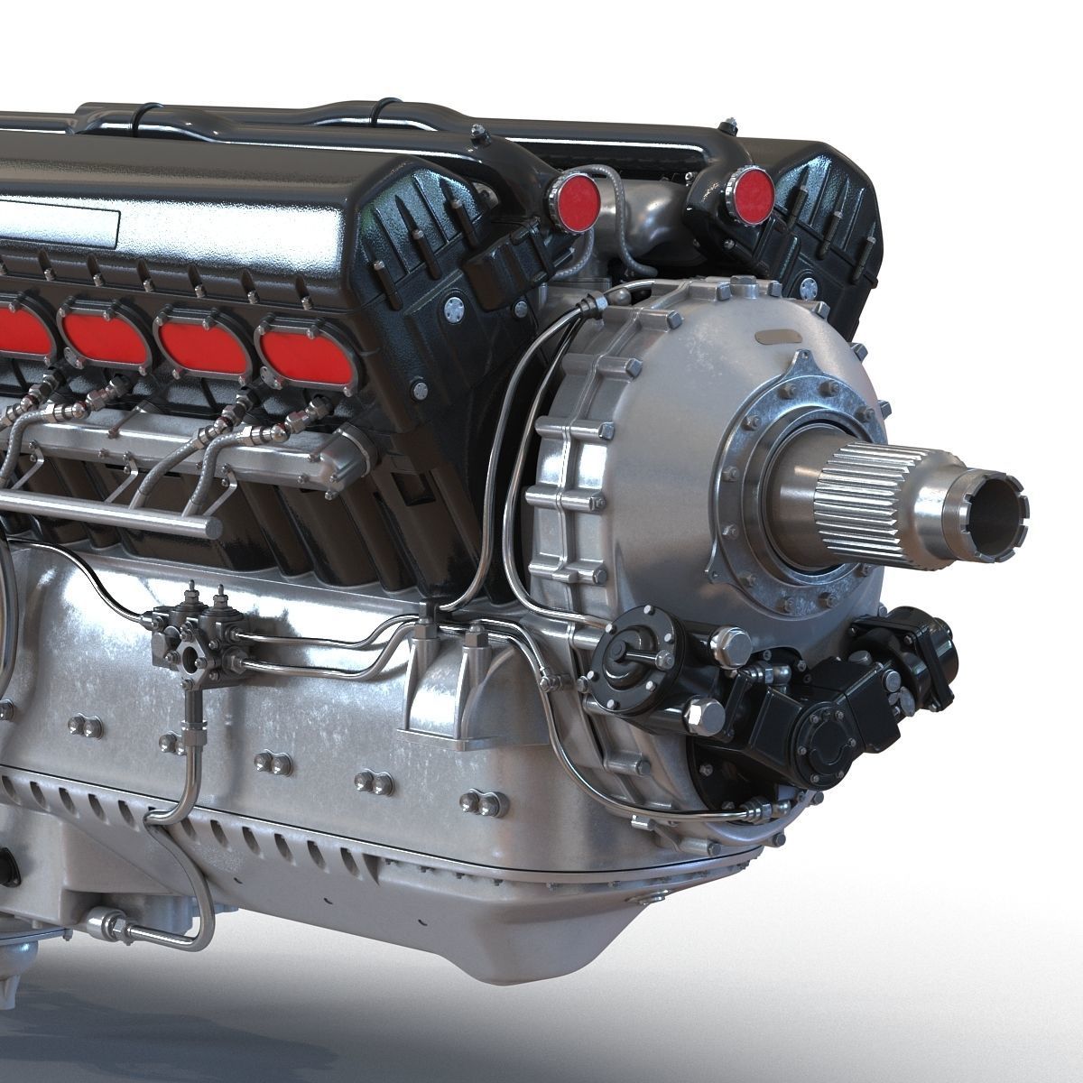 Old Piston Aero Engine 3D model | CGTrader