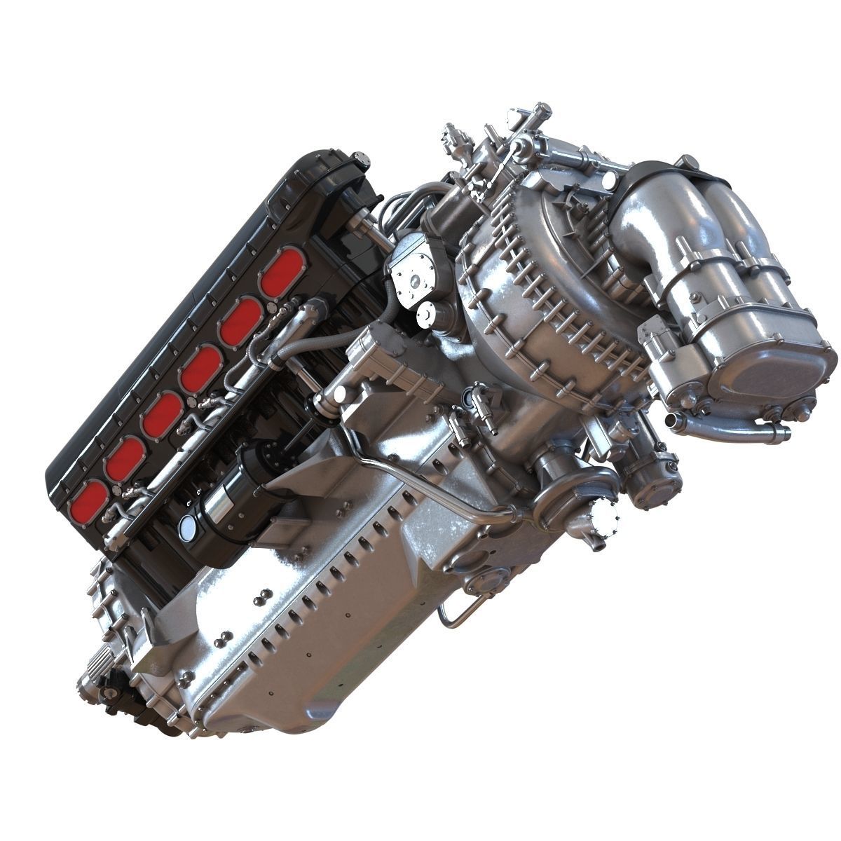 Old Piston Aero Engine 3D model | CGTrader