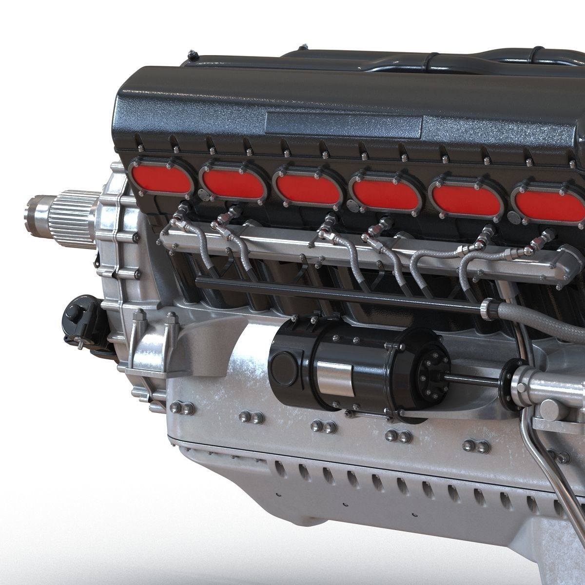 Old Piston Aero Engine 3D model | CGTrader