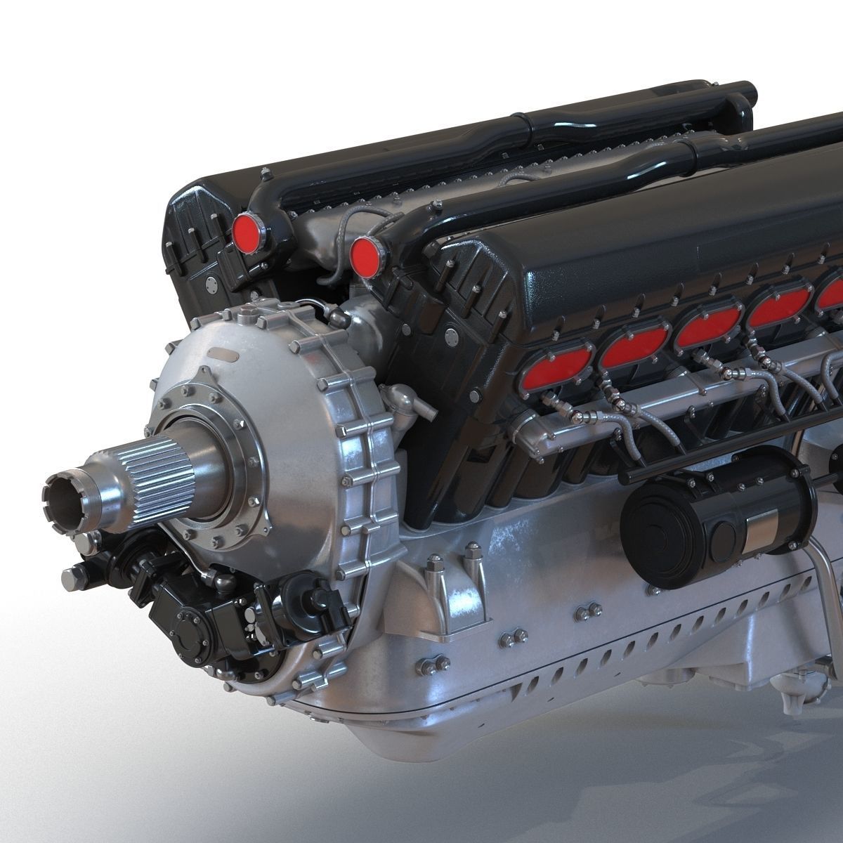 Old Piston Aero Engine 3D model | CGTrader