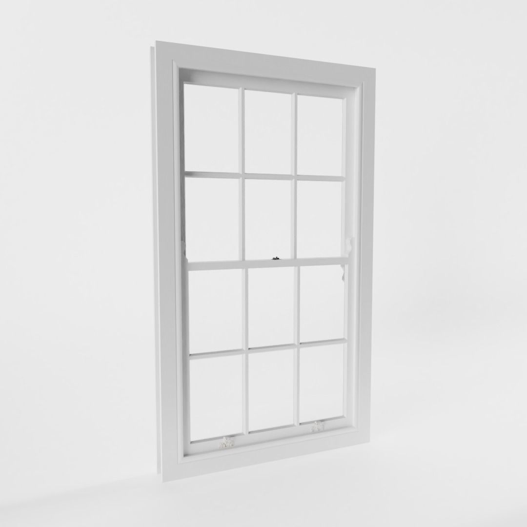12 Panel Sash Window 3D model | CGTrader