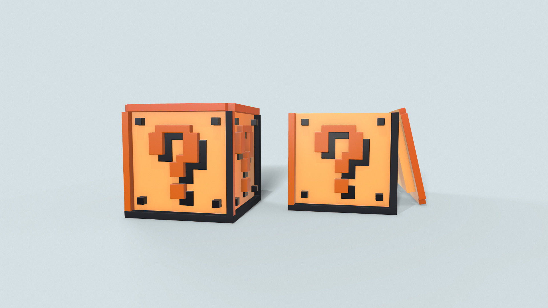 Question box 8 bit super mario voxel 3D model 3D printable | CGTrader
