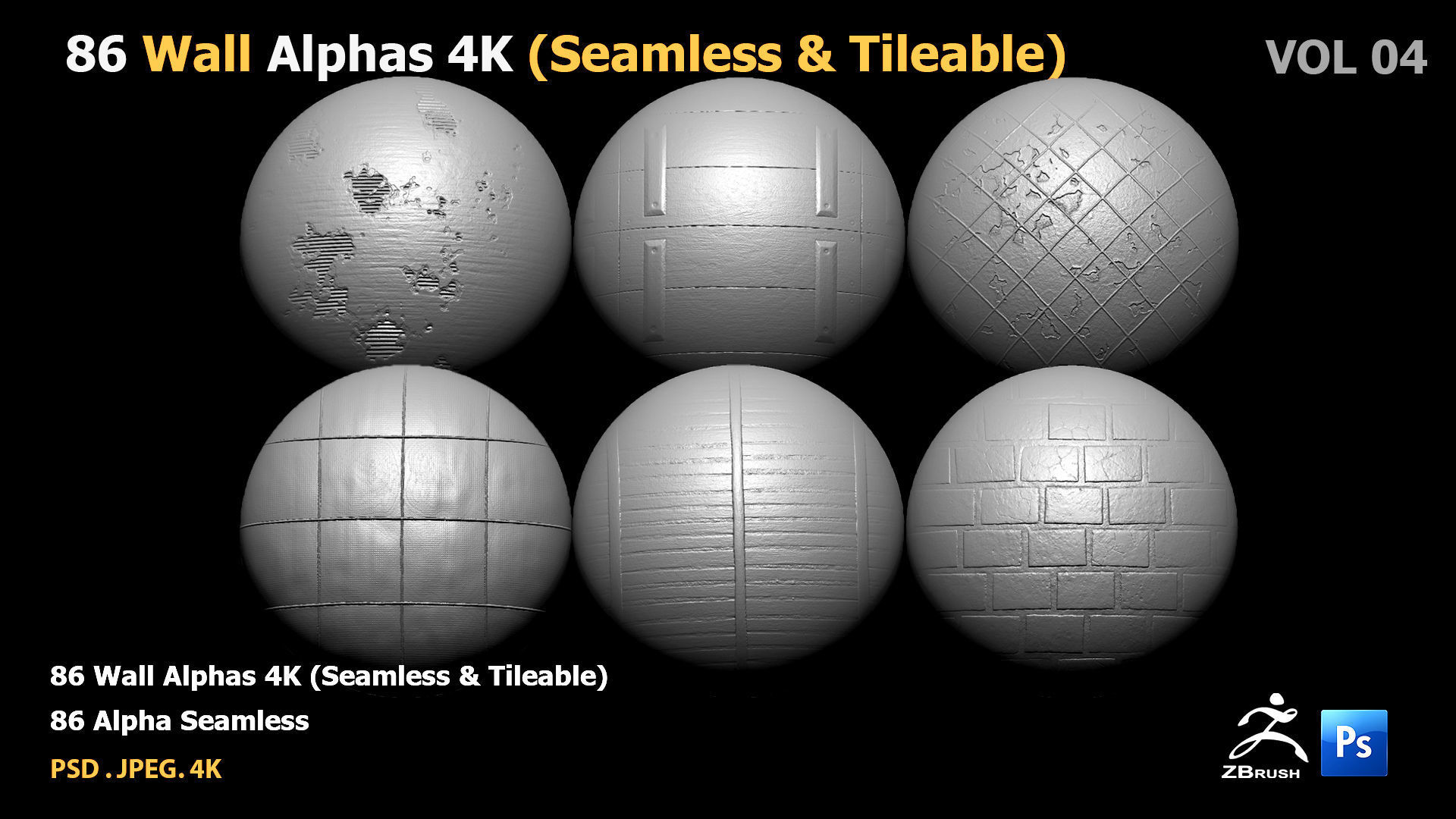 86 Wall Alphas 4K- Seamless -Tileable 3D model Texture | CGTrader