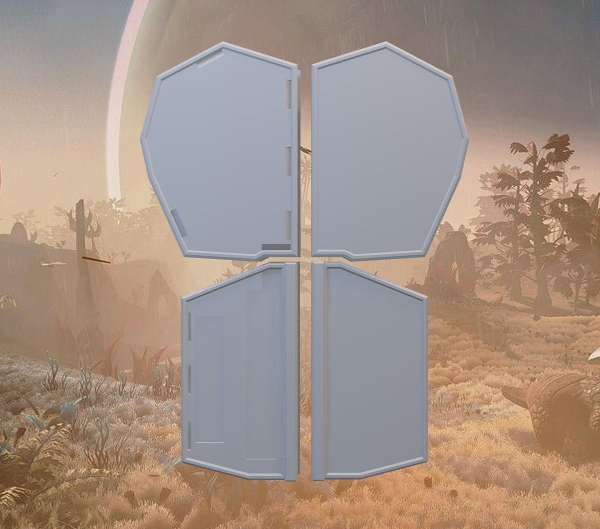 Sci fi Armour Back plates only 3D model 3D printable | CGTrader