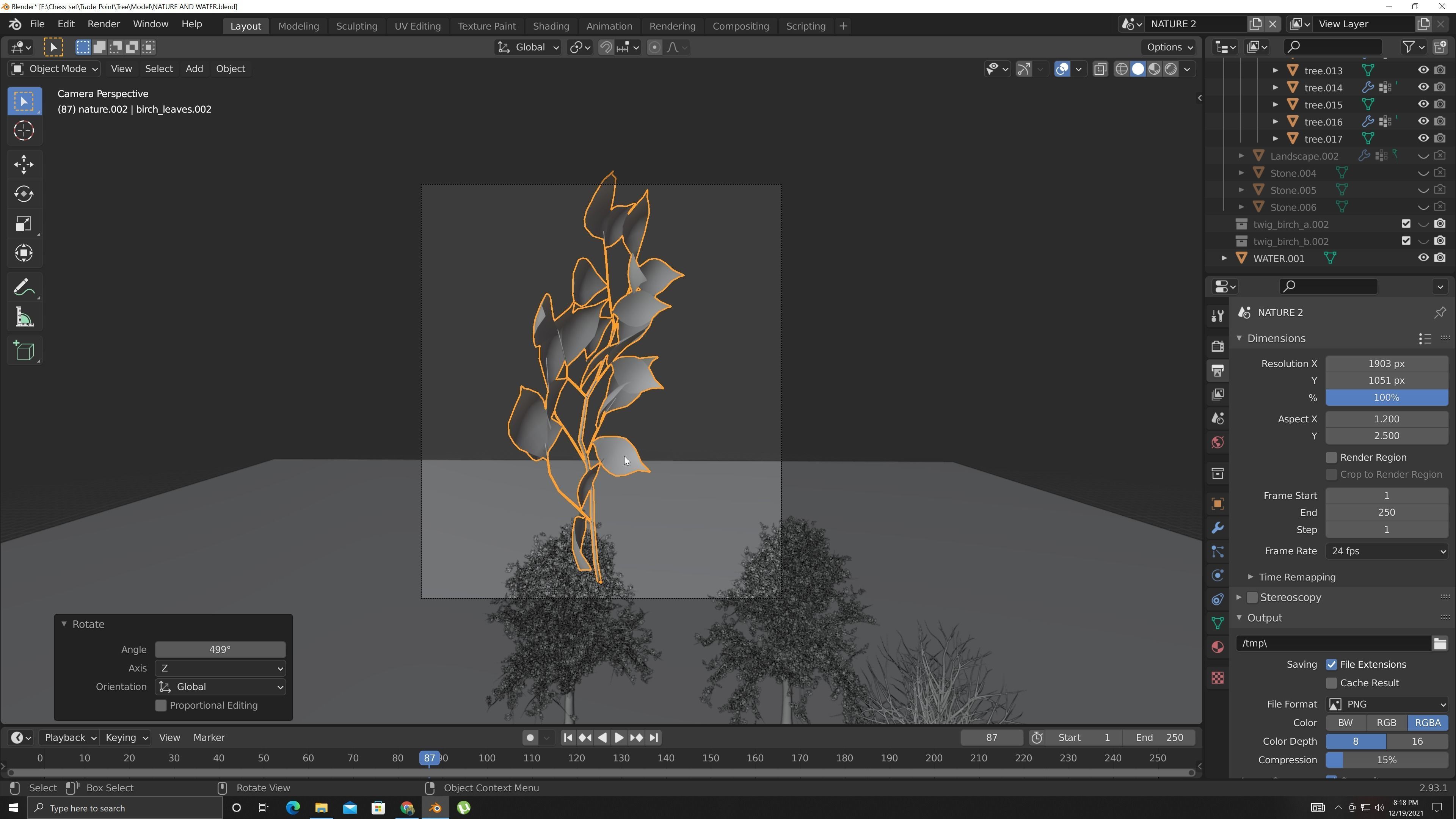 Tree and Twig 3D model animated rigged | CGTrader