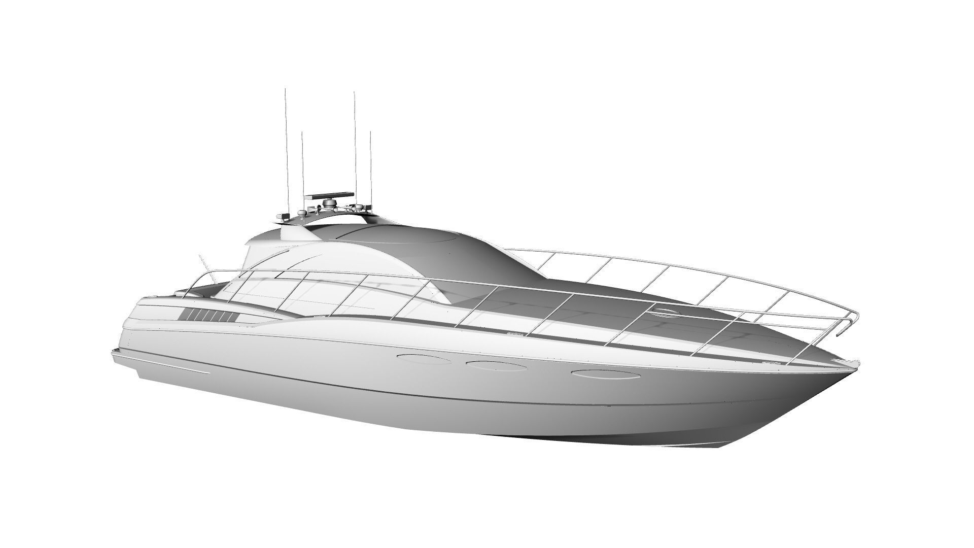 43 Foot Express Motor Yacht 3D model | CGTrader