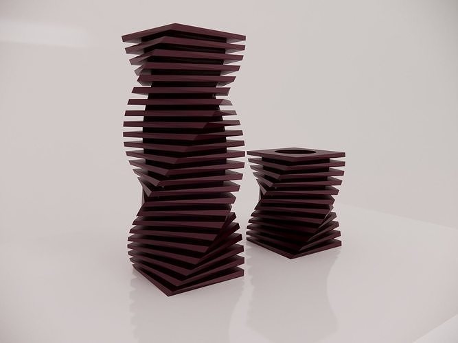 Parametric abstract vases free 3D model 3D printable | CGTrader