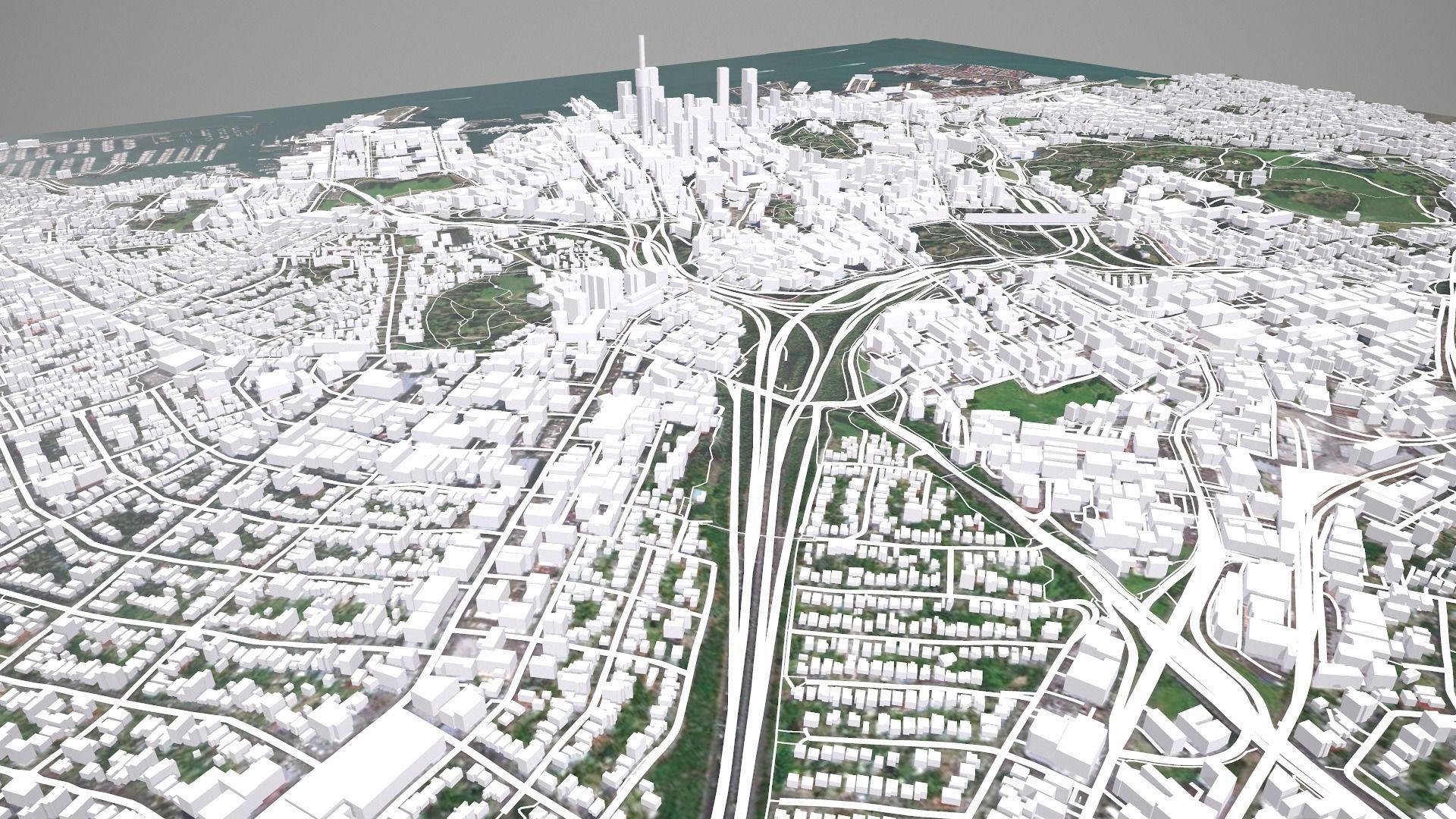 Cityscape Auckland Central New Zealand 3D model | CGTrader