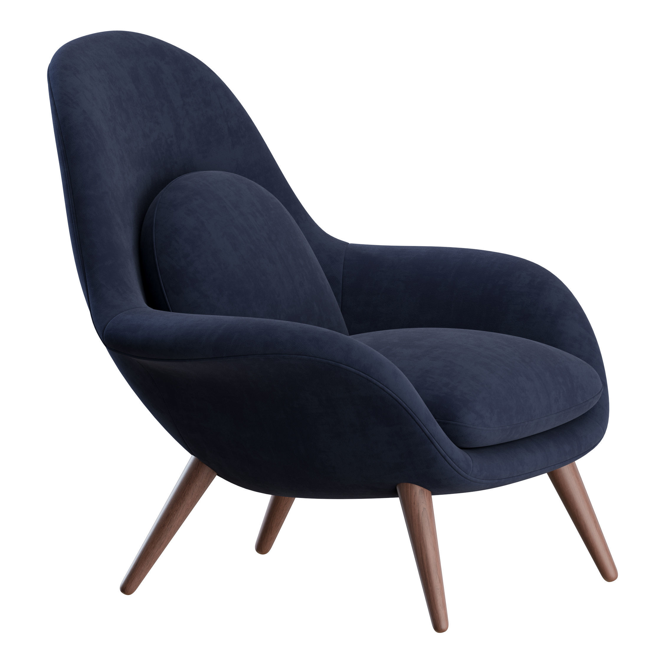 Swoon Lounge Chair by Fredericia 3D model | CGTrader