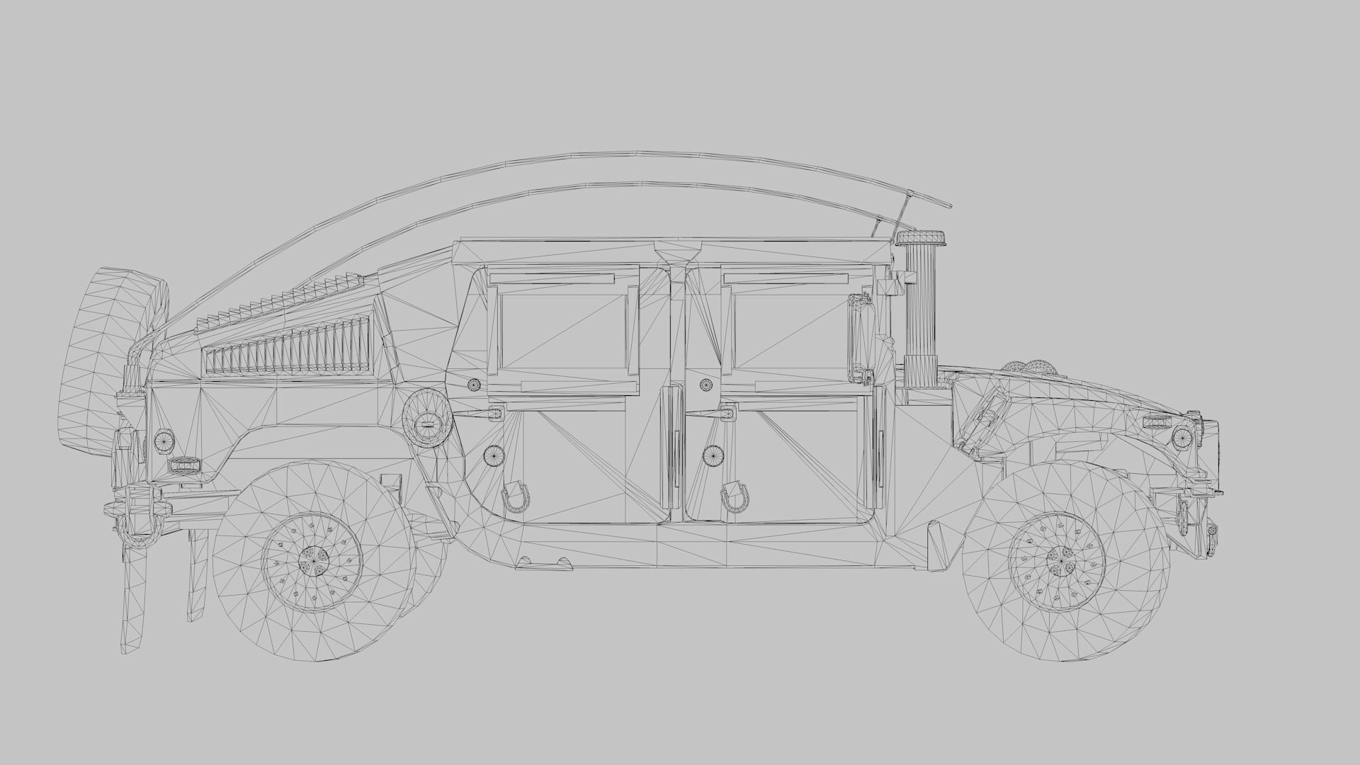 3D model SUV Humvee Military VR / AR / low-poly | CGTrader