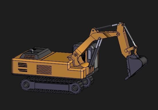 EXCAVATOR 3D model animated | CGTrader