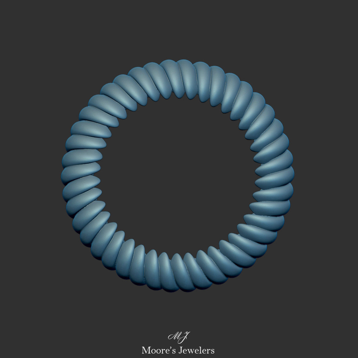 Rounded Rope Pattern Bangle Bracelet Stl File 3D model 3D printable ...