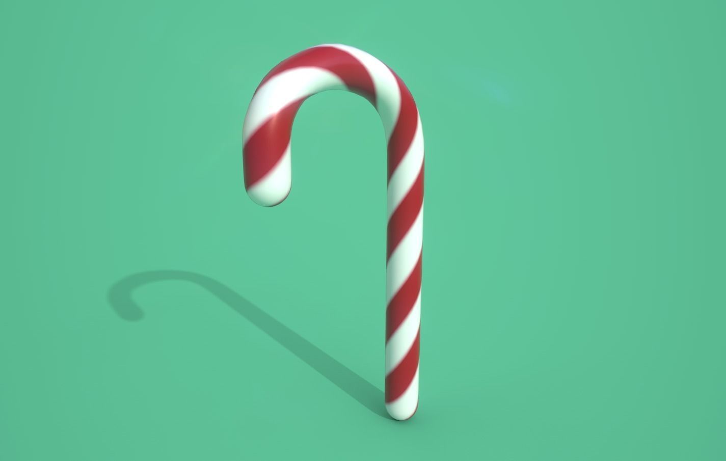 3D model Cane lowpoly 3D model candy VR / AR / low-poly | CGTrader