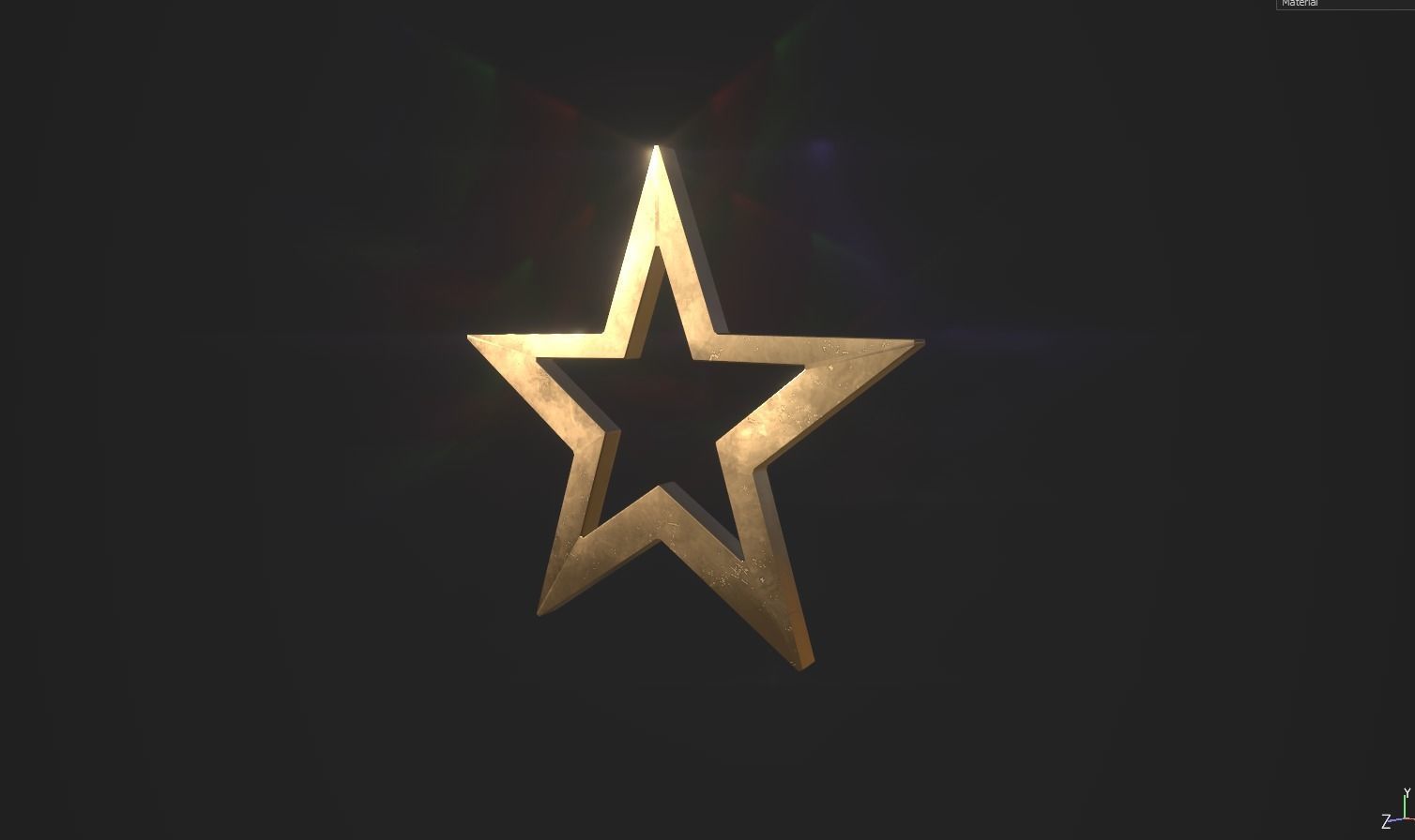 3D model Star lowpoly 3D model golden VR / AR / low-poly | CGTrader
