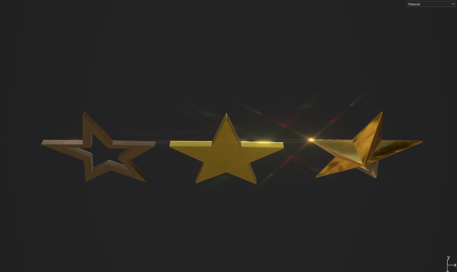 3D model Star lowpoly 3D model golden VR / AR / low-poly | CGTrader
