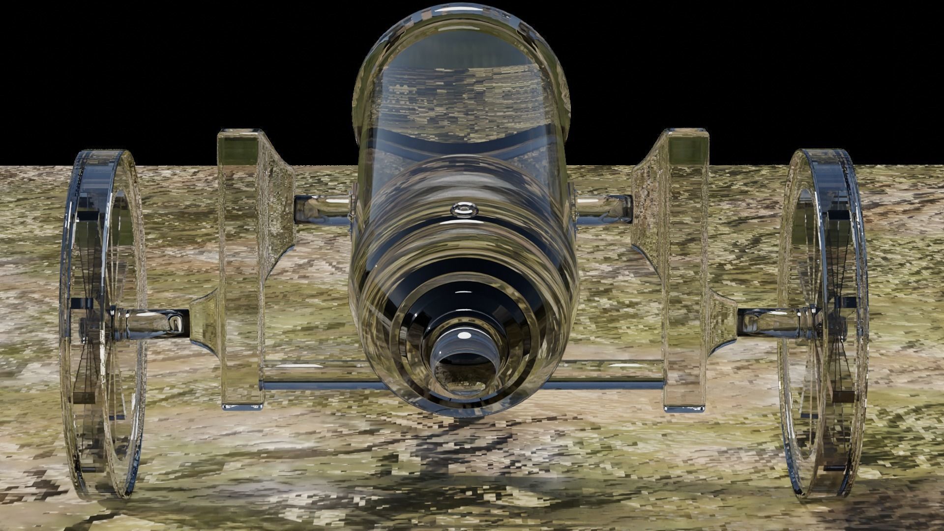 Decorative Glass Cannon 3D model | CGTrader