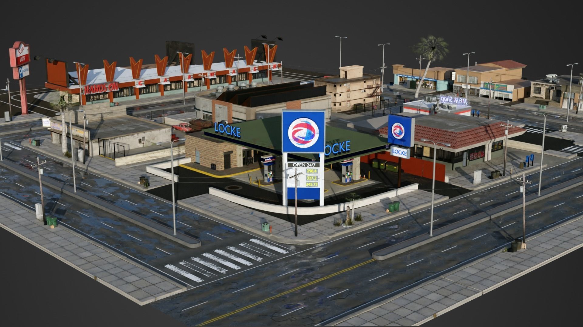 3D model City Street VR / AR / low-poly | CGTrader