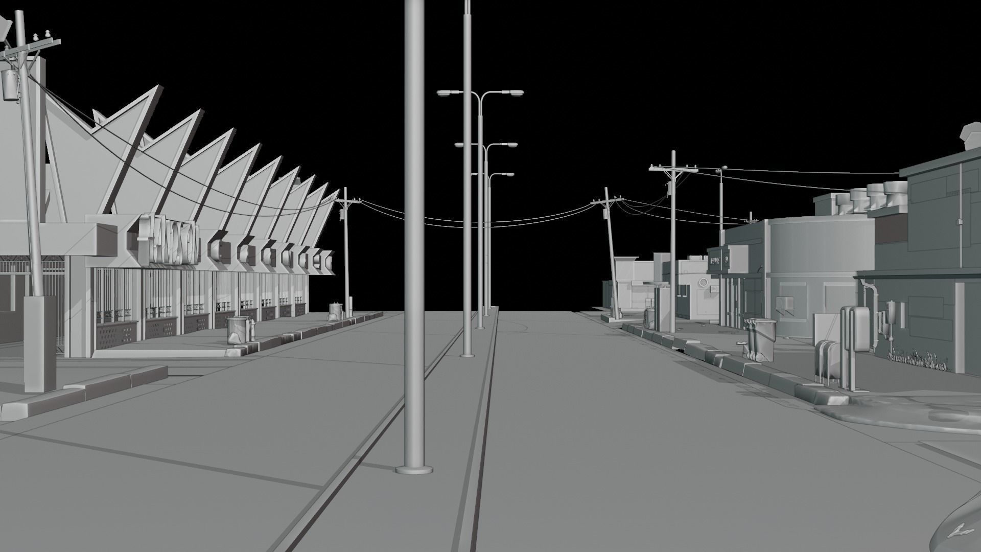 3D model City Street VR / AR / low-poly | CGTrader