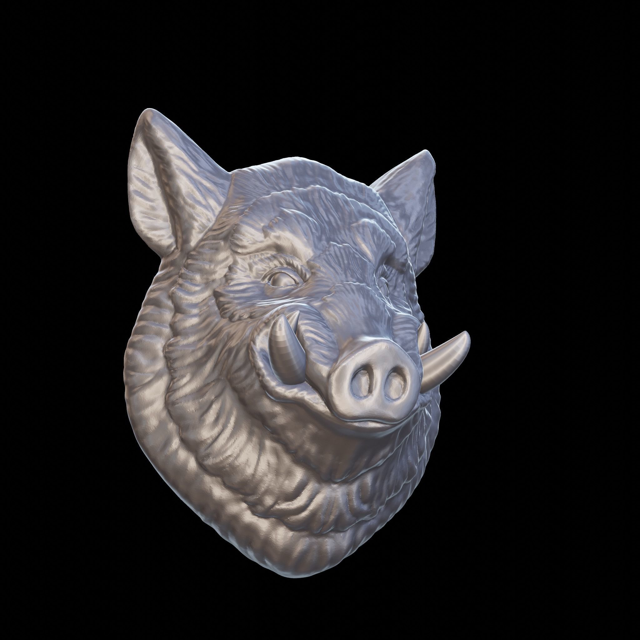 boar decor 3D model 3D printable | CGTrader