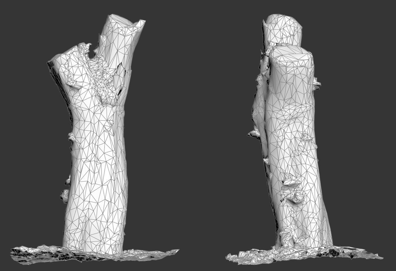 3D model 3d Tree Roots middle polygon PBR model VR / AR / low-poly ...