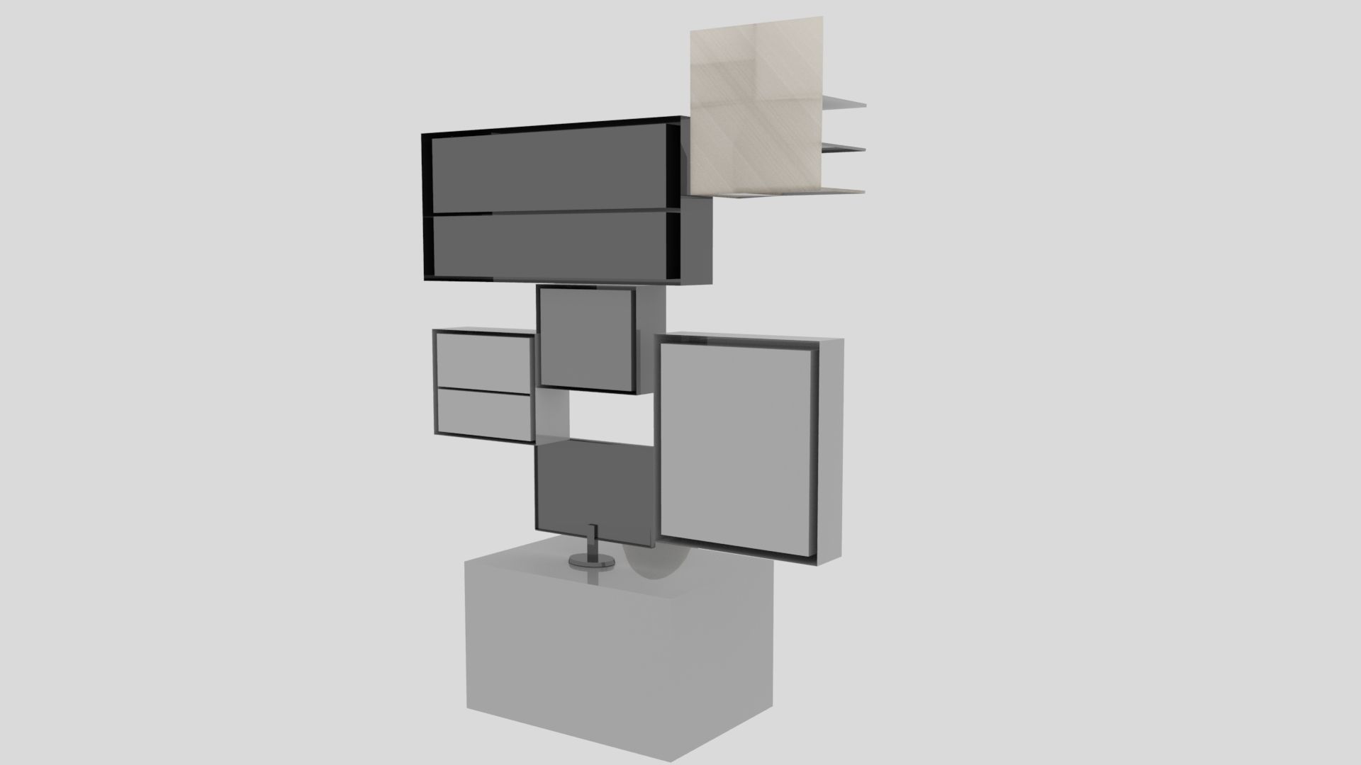 Desk Cabinet and Cupboard 3D model | CGTrader