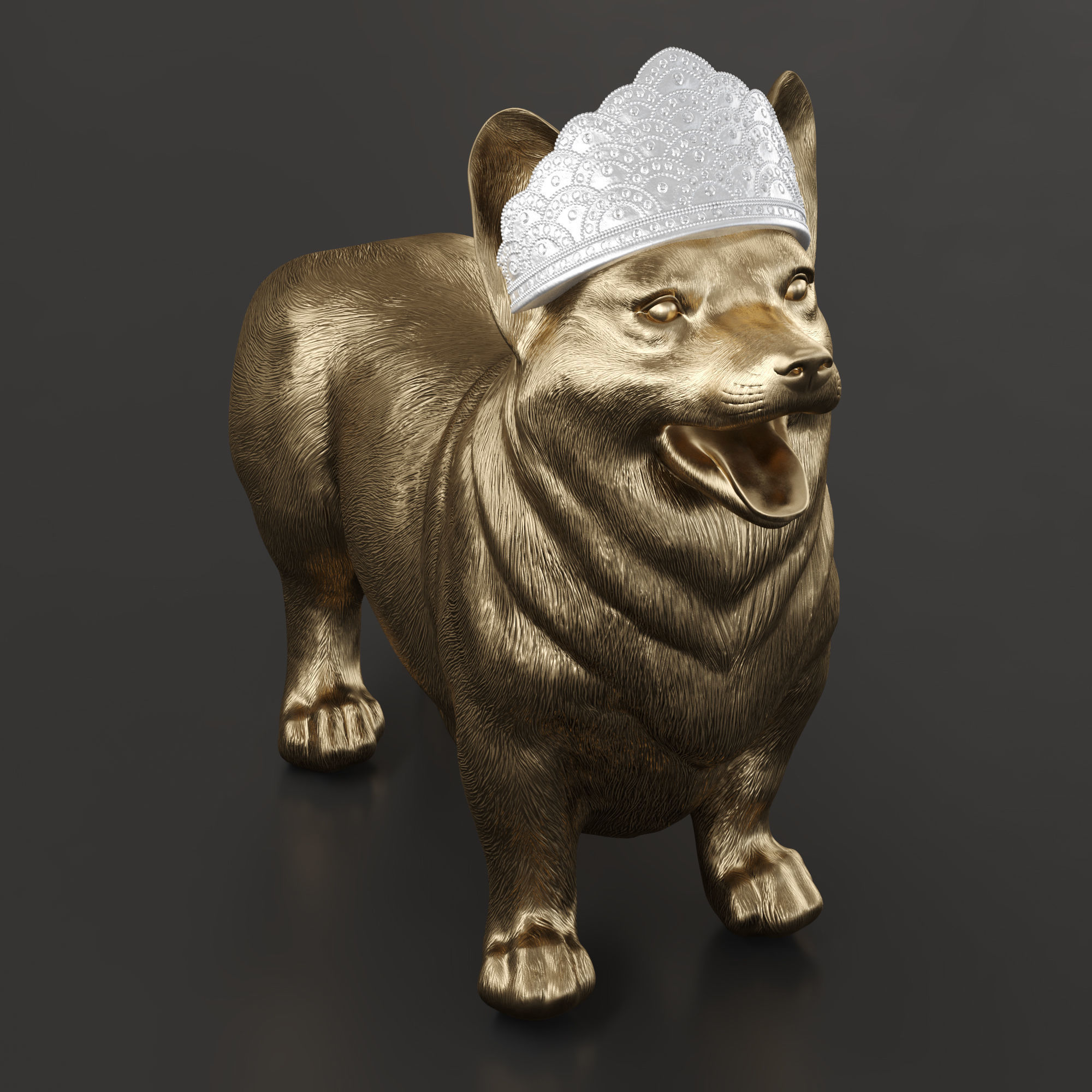 Royal Standing Corgi 3D model | CGTrader