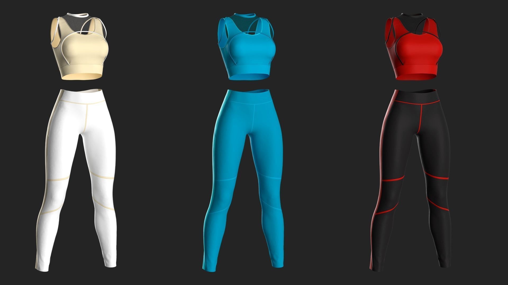 Female tracksuit Marvelous Designer project 3D model | CGTrader