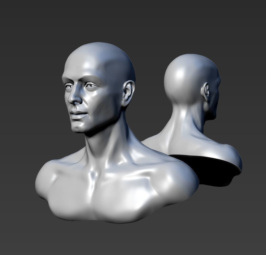 Young Man Head 3D model 3D printable | CGTrader