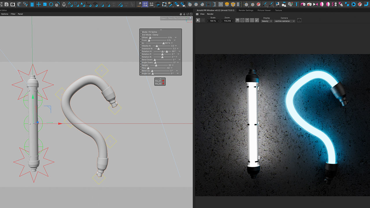 Neon Rig Final 3D model rigged | CGTrader