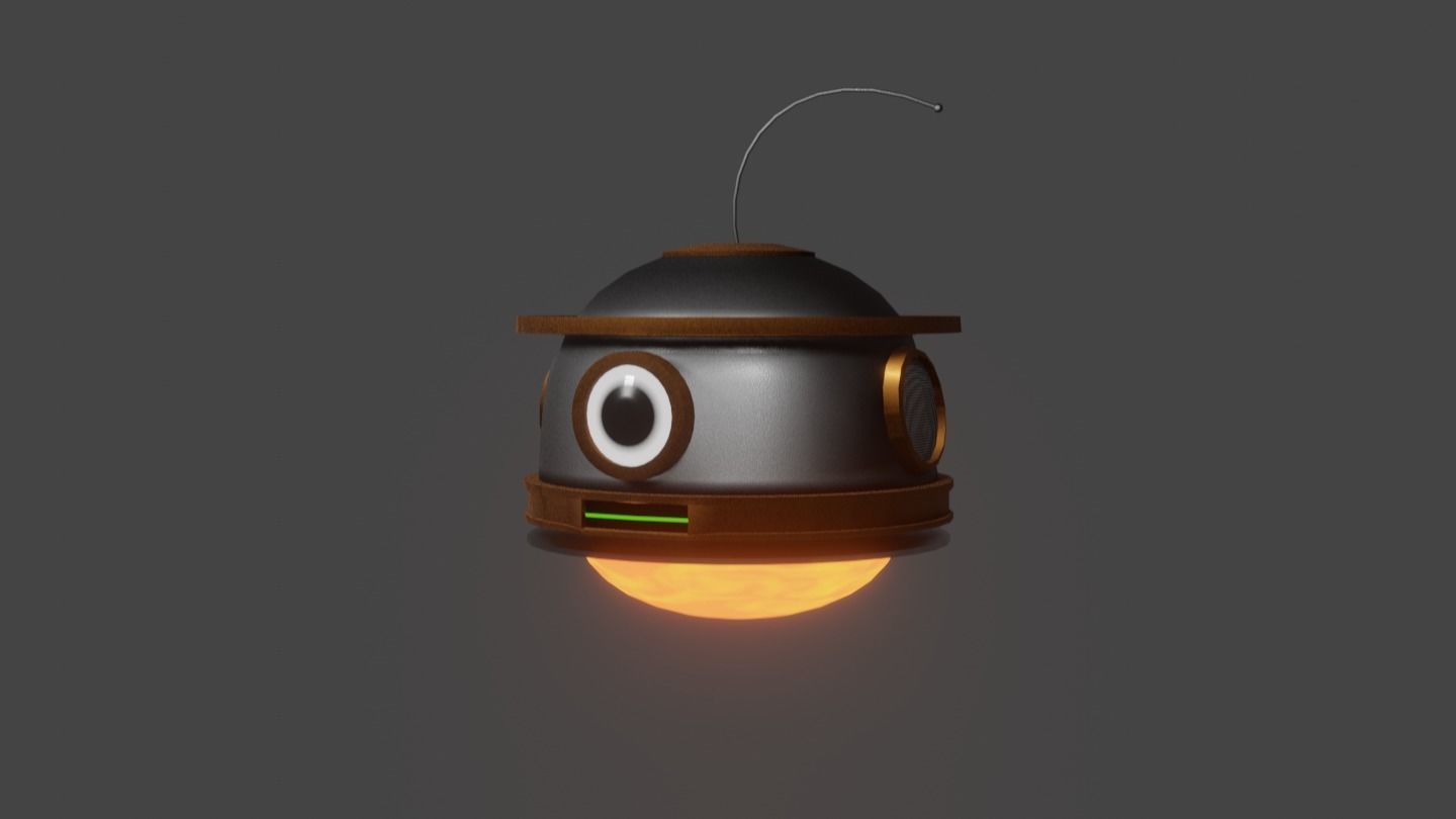 Little Floating Robot free 3D model rigged | CGTrader