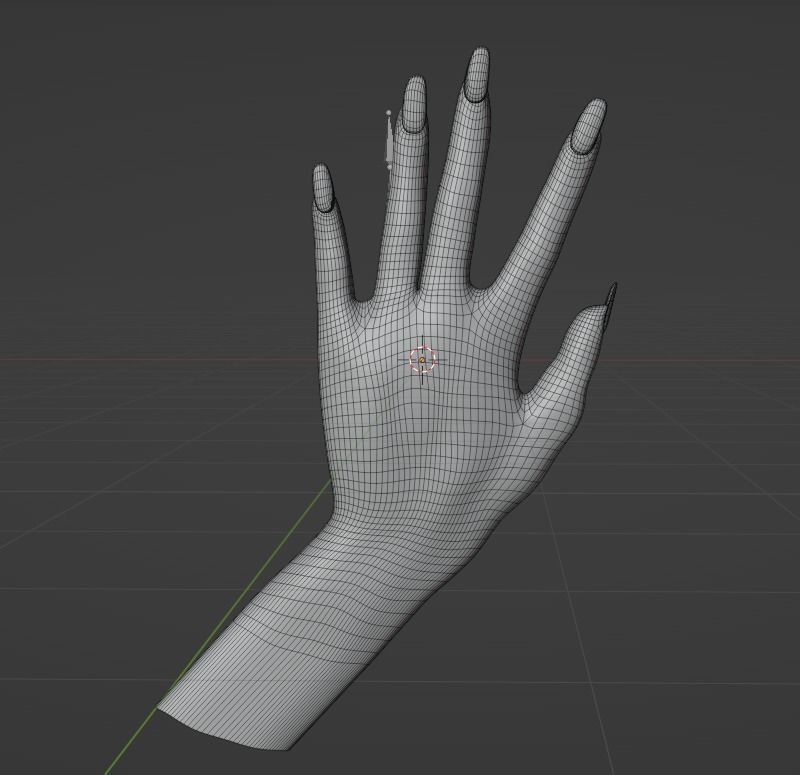 Low poly Female Hand free VR / AR / low-poly 3D model animated rigged ...