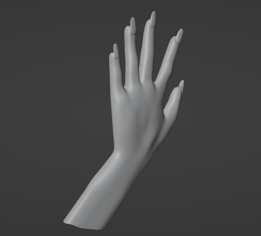 Low poly Female Hand free VR / AR / low-poly 3D model animated rigged ...