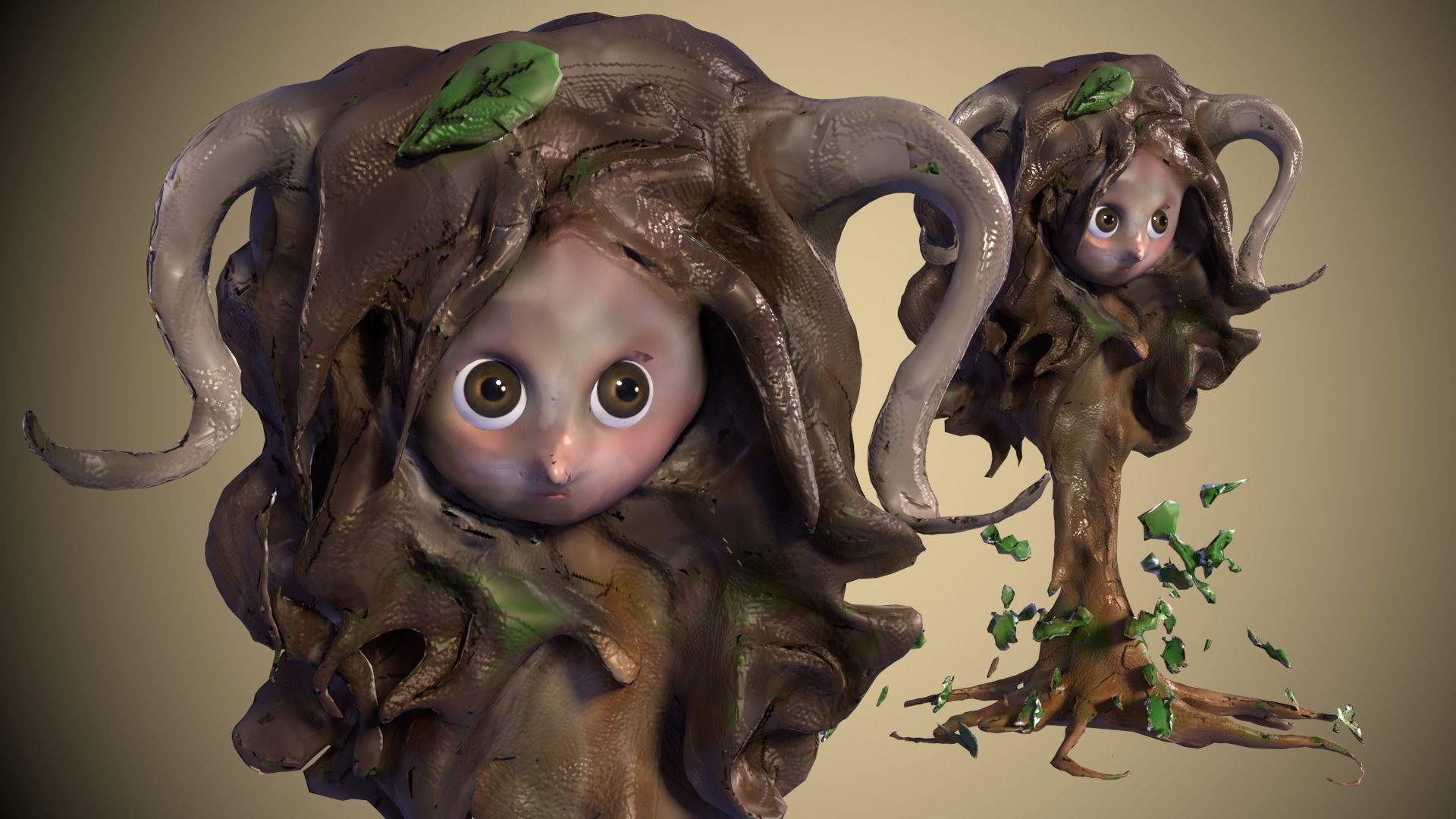 tree nature girl high poly 3D model | CGTrader